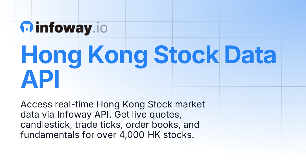 Hong Kong Stock Data API | Infoway API Docs
